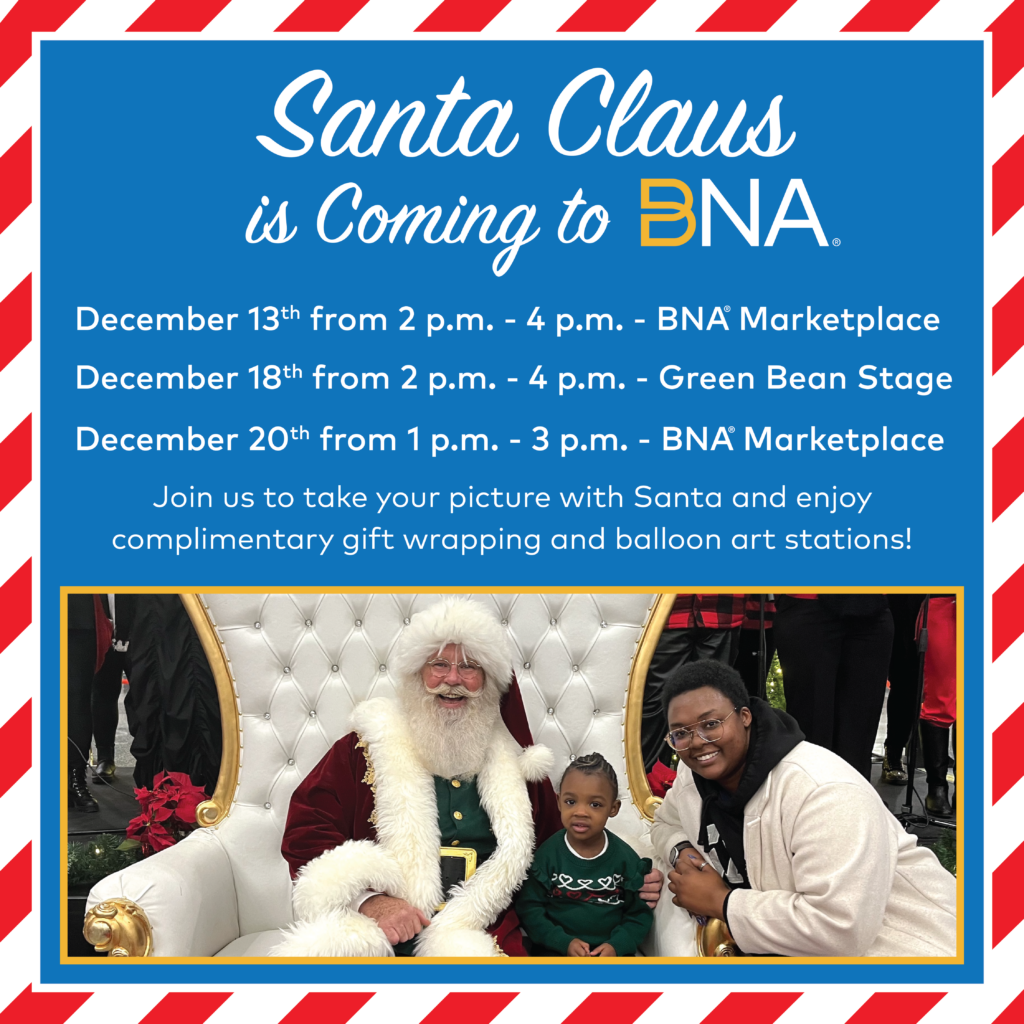Santa Arrives at BNA® - Nashville International Airport | BNA